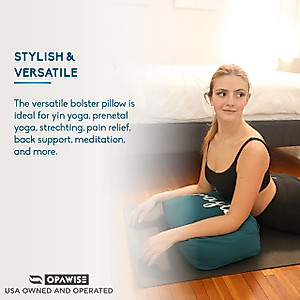 Yoga Bolster for Restorative Yoga - Rectangular Meditation Pillow with Washable Cover for Legs, Knees, Lower Back and Head, Lumbar Support Pillow for Bed, Sleeping - Yoga Pillow for Yin, prenatal Yoga