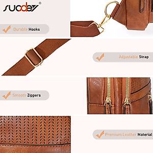 SUOSDEY 2024 Sling Bag for Women Leather Crossbody Bags for Women Trendy Chest Bag Traveling Walking