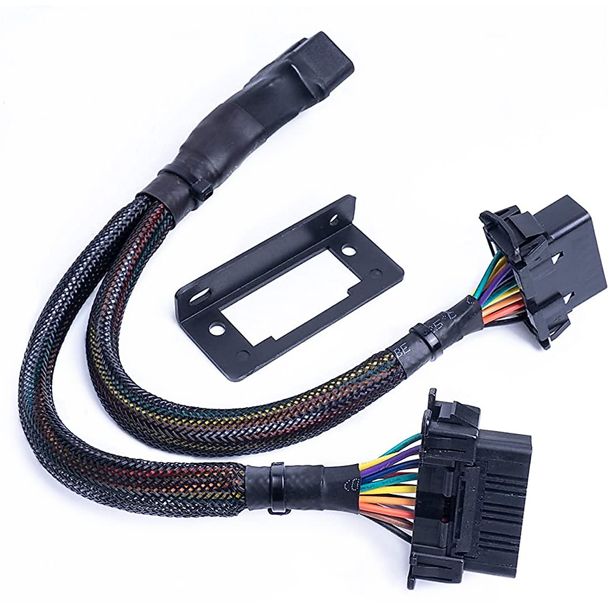OBD II Cable OBD2 16pins Male 1 to 2 Female Splitter Y Cable 20awg Thick Wire Underdash Splitter Cable