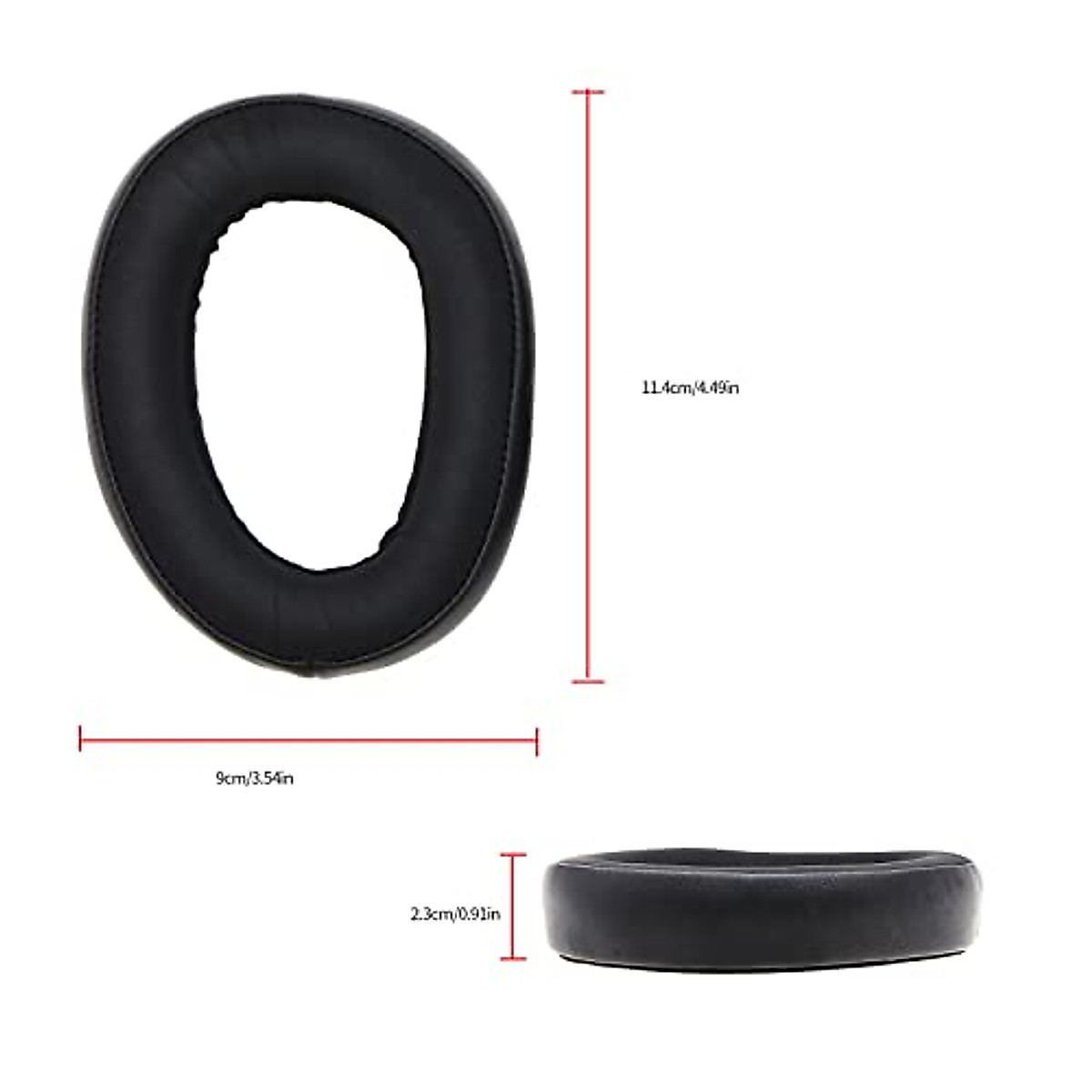 1 Pair Ear Pads Compatible with Sennheiser GSP 600 GSP 670 GSP 500 GSP 550 Headphones Comfort Leather Ear Cushions Headset Repair Parts Black