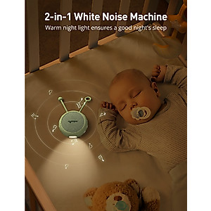 Portable Sound Machine,Sympa White Noise Machine for Baby,Sleep Sound Machine with Night Light,10 Natural Soothing Sounds,16H Playtime,Auto-Off Timers for Relaxing Sleep Aid for Baby Adult
