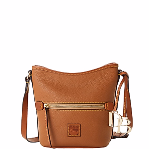 Dooney & Bourke Handbag, Pebble Grain Small Zip Sac Shoulder Bag - Brown