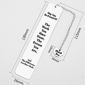 Colleague Coworker Leaving Gifts for Women Men Employee Thank You Gifts Inspirational Metal Bookmark May You Be Proud of the Work You Do for Boss Friends Book Lover Retirement Christmas Birthday Gifts