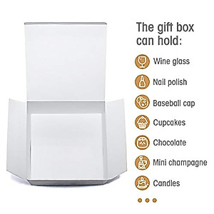 MESHA Kraft Cardboard Gift Boxes 5x5x3.5'' (25-Pack) Paper Gift Boxes with Lids for Bridesmaid & Groomsmen Proposal, Cupcake Boxes, Gift Boxes for Presents, Party Favor, Bridal & Baby Shower, Wedding