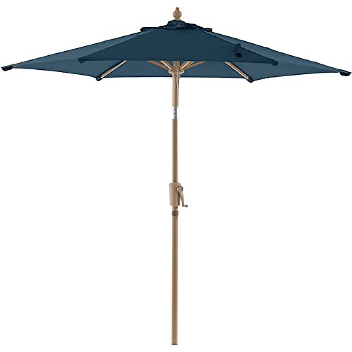 LE CONTE 10 ft Patio Umbrella Outdoor Market Umbrellas Table Umbrellas | 3 Years Non-fading material & Push Button Tilt & 8 Ribs | Best for Deck, Balcony, Garden, Lawn & Pool (Denim blue)