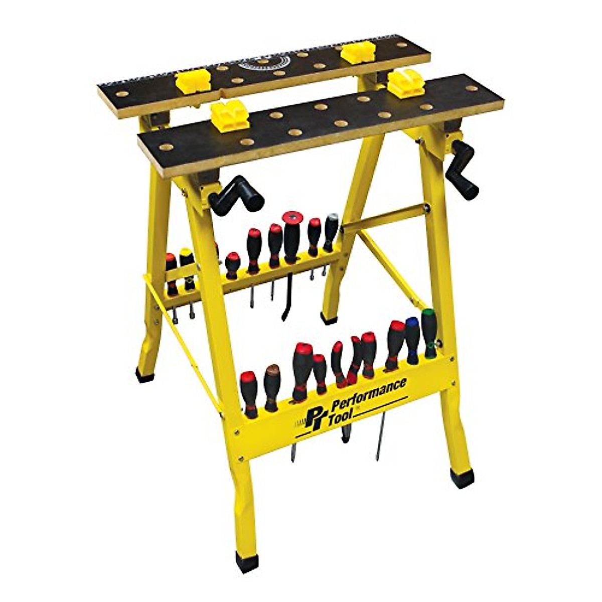 Performance Tool W54025 Portable Multipurpose Workbench and Vise (200 lbs Capacity) , Yellow
