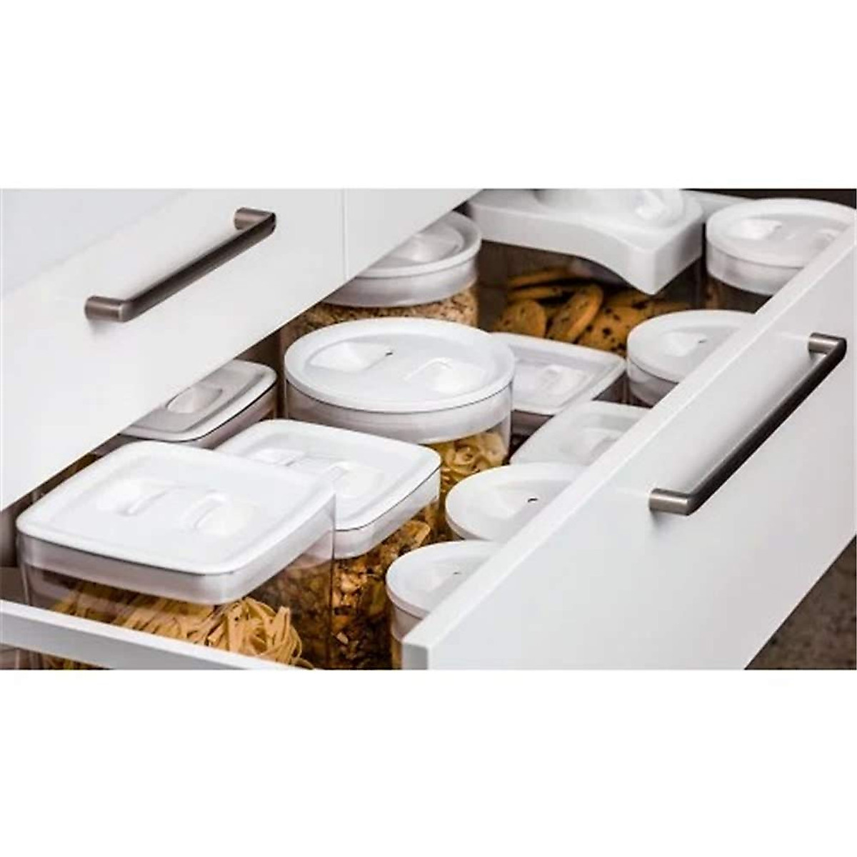 Click Clack Pantry Canister, 4.2-Quart, White Lid