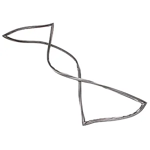 True 912148 Black Wide Gasket TM-74/F/G/FG