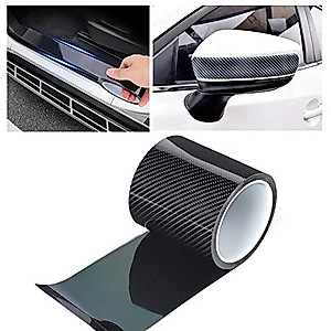 Protective Film for Cars, Carbon Fiber Protective Film Car Door Edge Guard Anti-Scratch Sticker Black(10CM*3M)