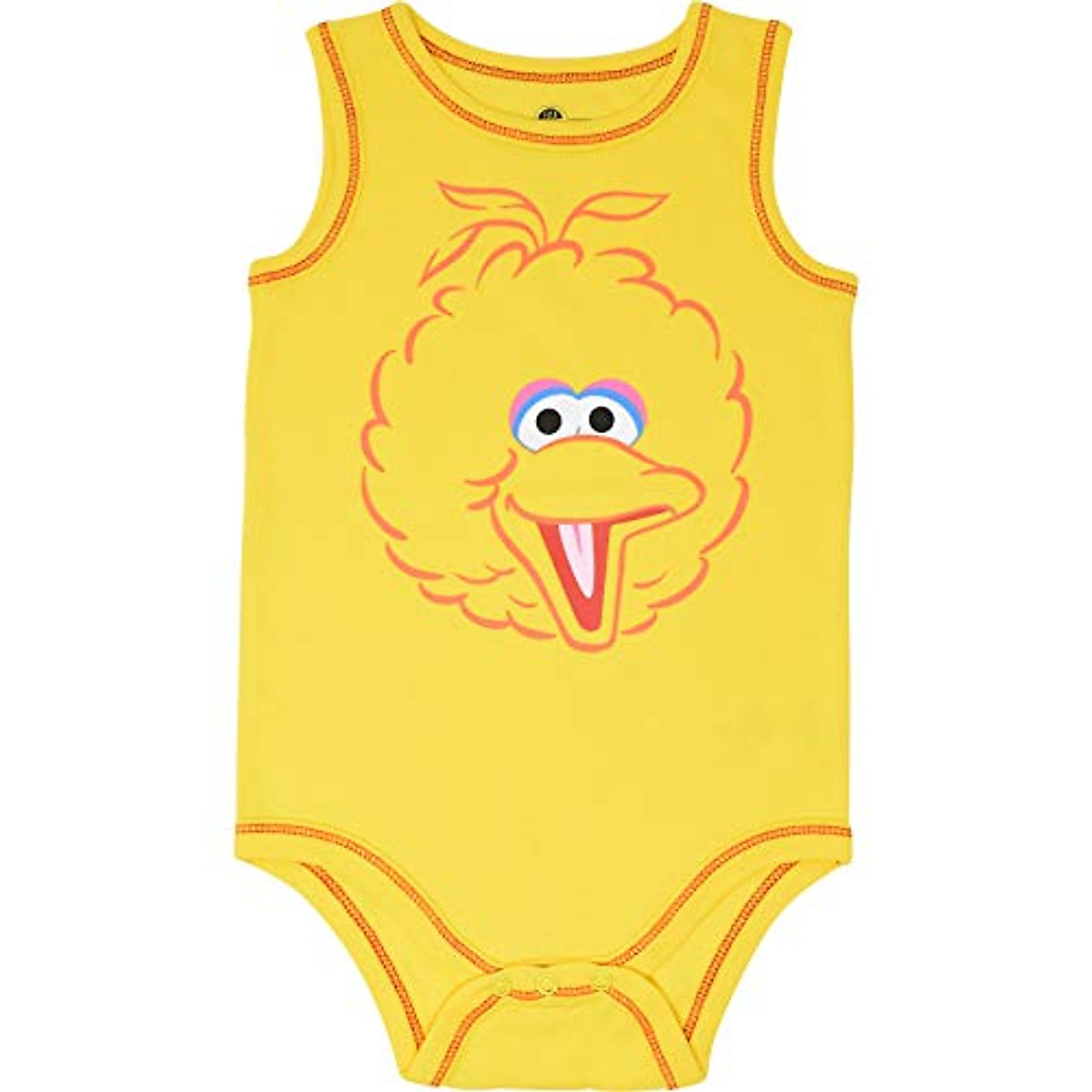 Sesame Street Elmo Cookie Monster Oscar the Grouch Infant Baby Boys 5 Pack Sleeveless Bodysuits Multicoloured 18 Months