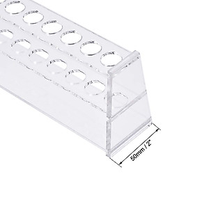 uxcell Acrylic Test Tube Holder Lab Stand Rack 12 Wells for 10ml Centrifuge Tubes Clear