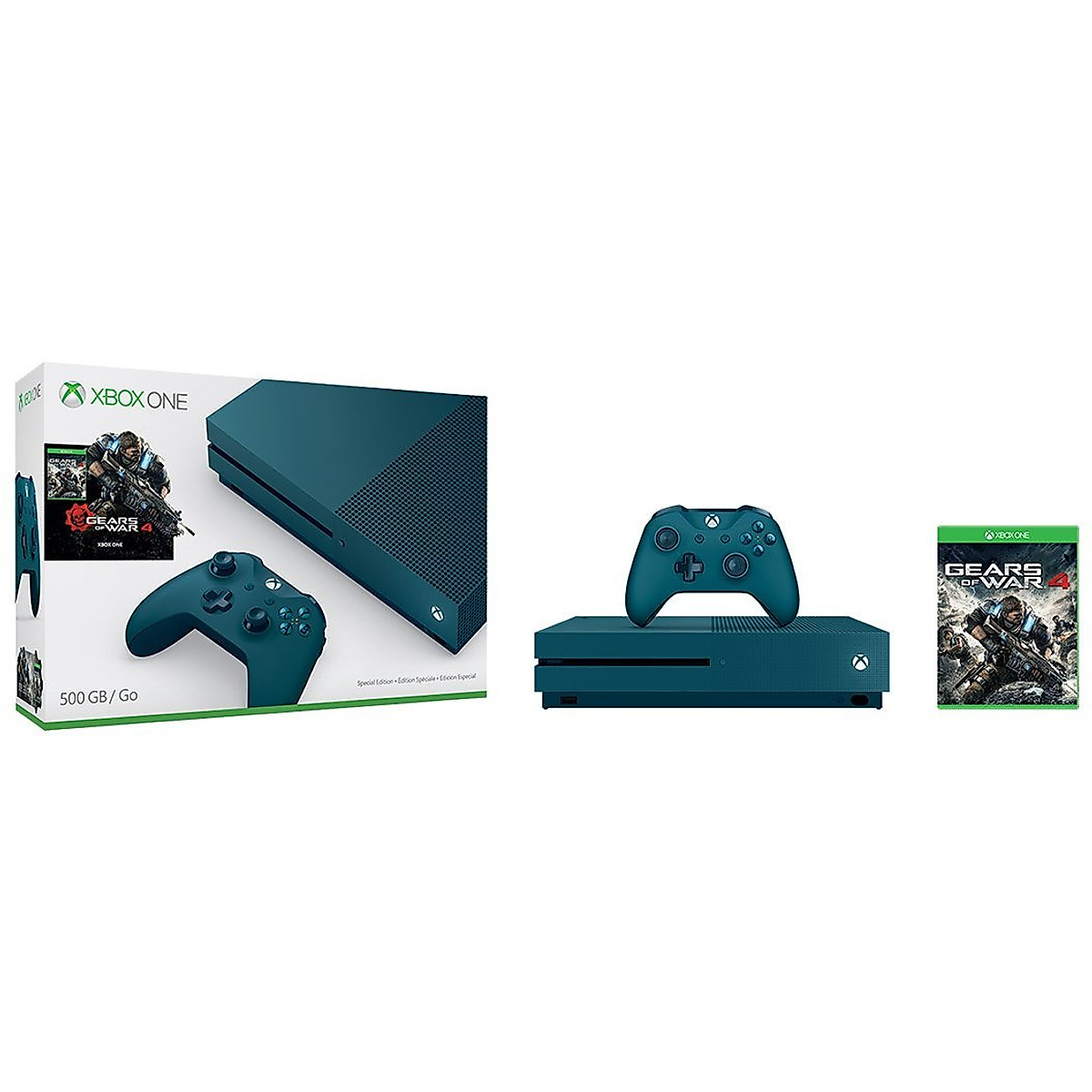 Xbox One S 500GB - Gears of War 4 Special Edition Bundle (Renewed)