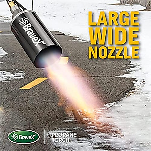 Propane Torch Weed Torch Weed Burner - Electronic Automatic Ignition, 800 000 BTU Propane Weed Torch with 10FT Hose, Push Button Electronic Spark Generating Powered by AAA Battery (not include）