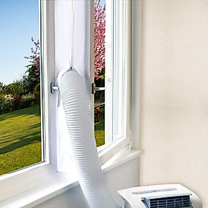 Tomato Man Portable Air Conditioner Window Seal Kit, Air Conditioner Window Ventilation Kit with 5.9" Air Conditioner Vent Hose for Air Conditioner Flush Windows (158IN)