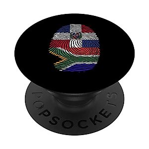 Dominican South Africa Fingerprint Dominicana South African PopSockets Standard PopGrip