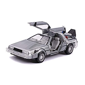 Jada 1:24 Diecast Back to The Future 2 Time Machine with Lights,Silver