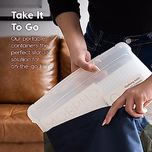 IRIS USA Portable Board Game Organizer Plastic Project Storage Case Box with Snap-Tight Latch, 10-Pack, Fits 8.5" x 11" Papers, for Games Puzzle Magazine A4 Paper Craft Hobby Art Supplies, Slim,Clear