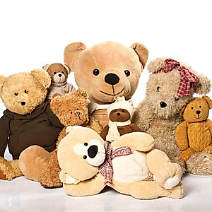 100PCS 6mm-12mm Solid Black Eyes with Washers, Sewing for DIY of Puppet, Plush Animal Making and Teddy Bear