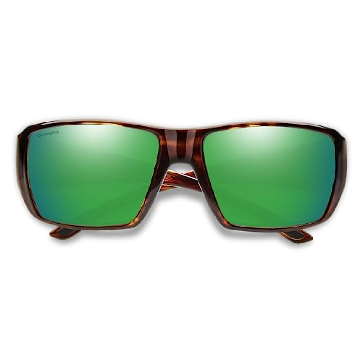 SMITH Guide’s Choice XL Sunglasses – Extra Large Performance Sports Active Sunglasses for Biking, Running, Fishing & More – For Men & Women – Tortoise + Green ChromaPop Glass Polarized Mirror Lenses