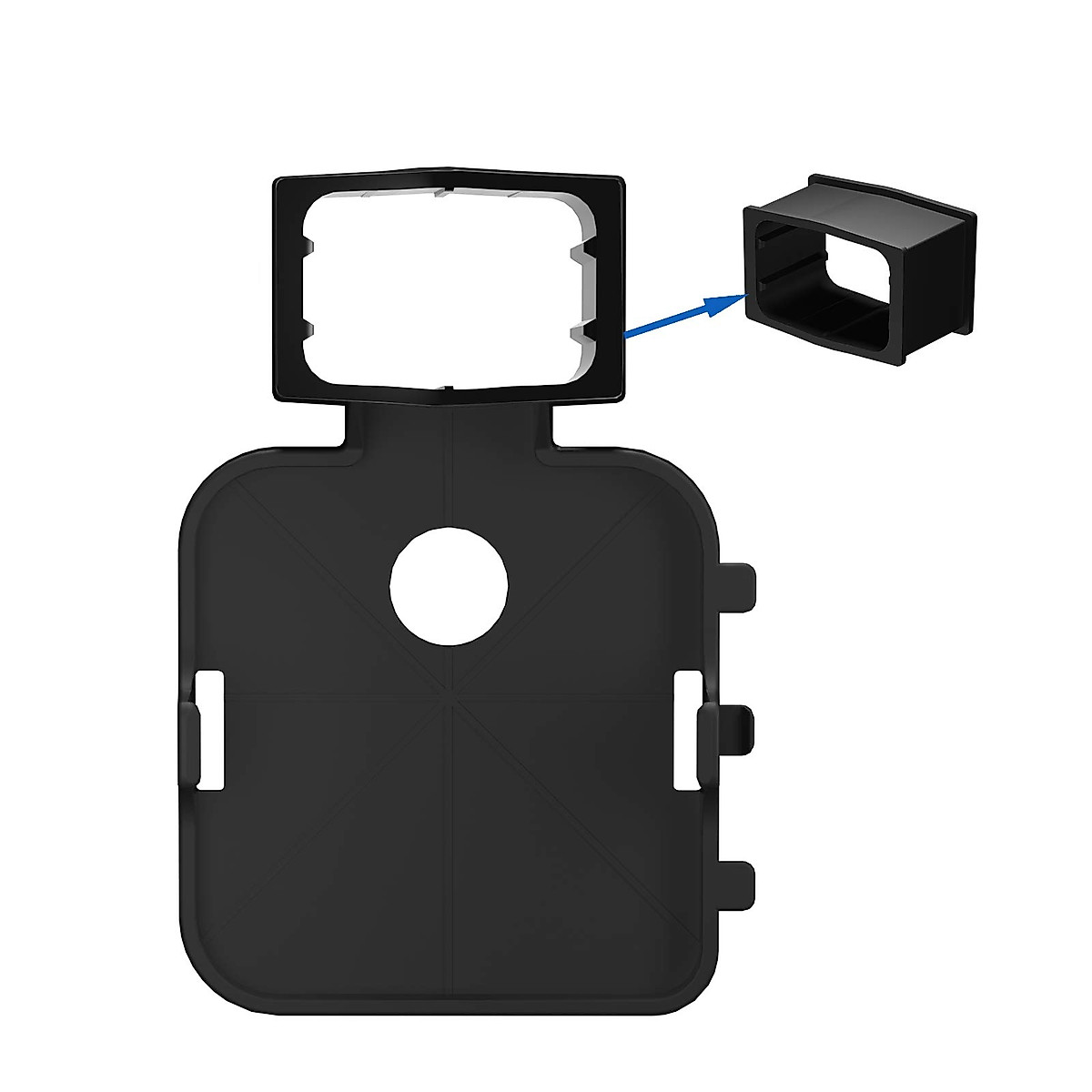 VOMENC Outlet Wall Mount Hanger for Blink Sync Module 2, Mounting Bracket Holder for Blink Outdoor and Indoor Security Camera Mount with Cable (Black 2Pack)
