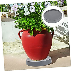 Housoutil Rolling Mobile Flowerpot Plant Saucer with Invisible Wheel Trash Can Dolly Trash Can Wheels Indoor Pots for Plants Carts with Wheels Heavy Duty Pot Trays for Plants Plant Caddy