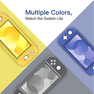 MoKo Protective Case for Switch Lite, Silicone case Protective Rubber Cover Case, Shock-Absorption Anti-Scratch Non-Slip Case Compatible with Switch Lite Console - Blue