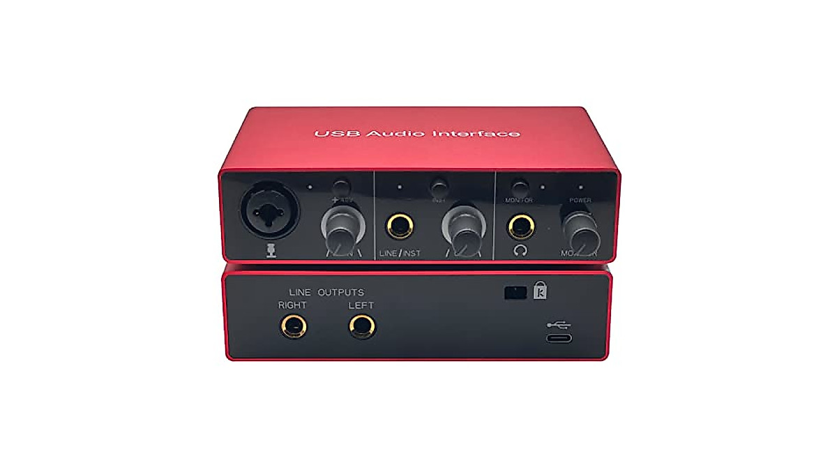 USB Audio Interface with Mic Preamp for Professional Recording