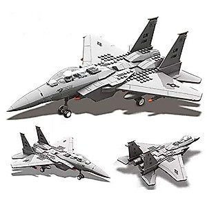 General Jim's Military Building Blocks Plane - F-15 Eagle Fighter Model Building Blocks Toy Plane - F15 Model Plane Play Set Great for Teens and Adults