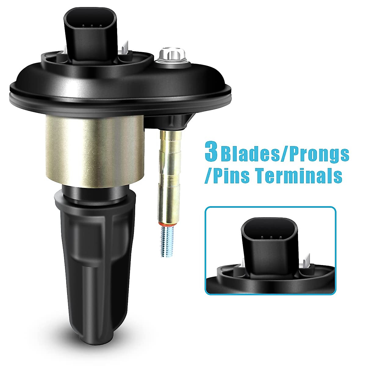 MAS Set of 6 Ignition Coils Pack UF303 & OEM Spark plugs Compatible with Chevrolet Trailblazer Colorado Buick Rainier GMC Canyon Envoy Hummer H3 Isuzu Olds Saab Replacement for UF303 GN10114 52-1743