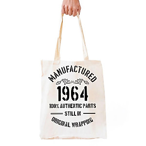 FORBIDDEN PAPER 1964 Birthday Gifts for Women Men Funny 60th Birthday Gift Vintage 1964 Tote Bag (White)
