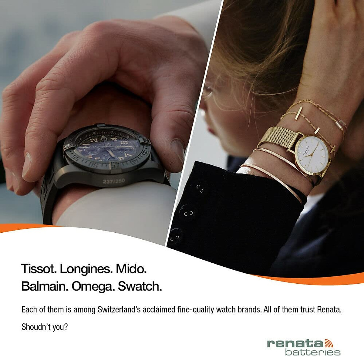 Renata 364 SR621SW Batteries - 1.55V Silver Oxide 364 Watch Battery (100 Count)