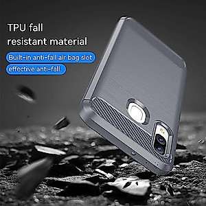 Cell Phone case for Samsung Galaxy A40,Refined Carbon Fiber,Anti-Fall,Anti-Fingerprint,Full Protection Gray