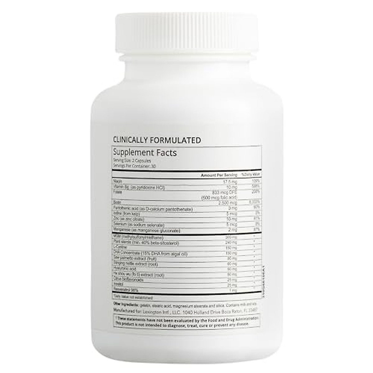 HairMax Hair, Skin and Nails Dietary Supplement – Hair Loss & Hair Regrowth Treatment. 2500mcg Biotin, DHT Blocker, MSM & Antioxidants, 60 Capsules