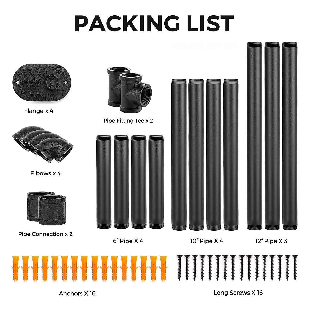 Home Expert Industrial Pipe Clothes Rack 40" Wall Mounted Wall Clothing Rack for Hanging Clothes Black Garment Rack, 1 pack