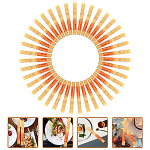 Healvian Paper Bags 500pcs Disposable Chopsticks Bags Paper Cutlery Holder Chopsticks Flatware Holder Cutlery Bags Pocket Sleeves Utensils Sleeves A Paper Chopsticks Sleeve