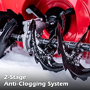 PowerSmart Snow Blower 24 Inch 2-Stage 212cc Engine Gas Powered with Electric Start PS24