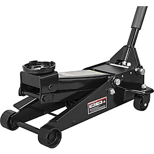 Torin ATZ830023B Hydraulic Heavy Duty Steel Service/Floor Jack with Dual Piston Quick Lift Pump, 3 Ton (6,000 lb) Capacity, Black