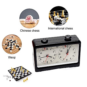 Just E Joy Chess Clock Digital Alarm Chess Timer w/Quartz Movement for Board Game International Chess Chinese Chess Weiqi Competitions Classic Analog Style Chess Clock