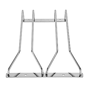 Dianoo Wine Glass Rack Under Cabinet Hanging Wire Stemware Rack Holder With Screws Chrome Finish 27cm 2 Rows