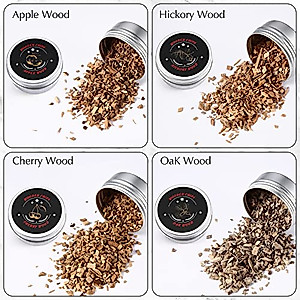 Cocktail Smoker Kit with Torch,include 4 Packs of Wood Chips for Whiskey and Bourbon. Infuse Cocktails, Whiskey, Cheese, Salad, Wine, and meats. Gifts for Your Friends, Husband, Dad. （No Butane Gas）