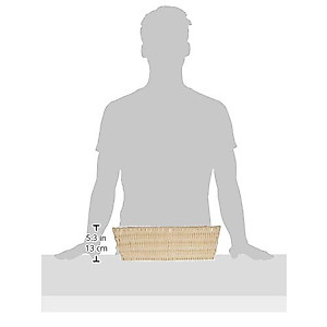 Whitmor Rattique Shelf Tote, 13"D x 15"W x 5"H, Latte