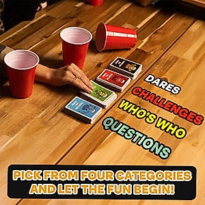 Shots No Chaser Under The Influence : The Fun Adult Drinking Game to Turn Up for Parties, Kickbacks, and Game Nights | 200 Cards for Getting Lit, Great Gift for Bachelorette Party or 21 Birthday