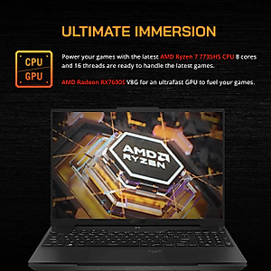 asus TUF A16 16'' FHD 165Hz Gaming Laptop, AMD Ryzen 7-7735HS, Radeon RX7600S V8G Graphics, 32GB DDR5 RAM, 1TB PCIe SSD, RGB Backlit Keyboard, Wi-Fi 6, HD Camera, Black, Win 11 Pro, 32GB USB Card
