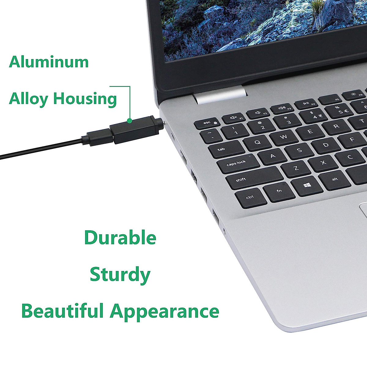 CERRXIAN 100W PD USB Type C Female Input to DC 3.5mm x 1.35mm Power Charging Adapter(100w-35135a) (Black)