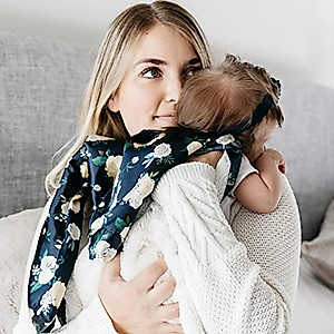 Saranoni Satin Back Receiving Blankets for Babies Super Soft Lush Luxury Baby Blanket (Satin Back Rose Blossom, Mini 20" x 15")