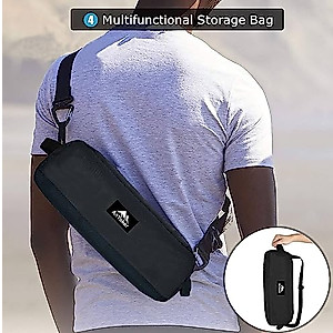 AnYoker Camping Chair, High-Back Compact Backpacking Chair, Portable Folding Chair, Beach Chair with Side Pocket and headrest, Lightweight Hiking Chair 0066ZZ (Coffee)