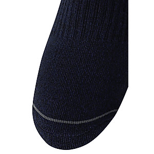 Nautica Men's Performance Quarter Socks with Cushioned Comfort (6 Pack), Size 6-12.5, Navy/Gray