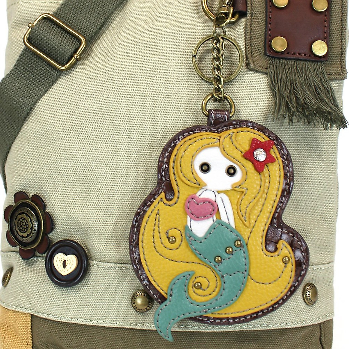 Chala Patch Crossbody Bag - Mermaid - Sand