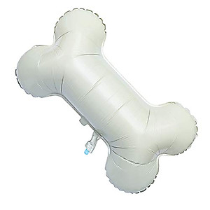 JANOU 6Pcs Bone Shaped Balloons Foil Helium Aluminum Balloons for Pets Dog Party Suppliers