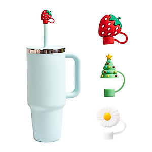 For Hydro Flask Tumbler Straw Lid, 3PCS Straw Cover for Hydro Flask Water Bottles, Silicone Straw Cap for Hydro Flask Cups, Silicone Accessories for Hydro Flask Stainless Steel Tumbler 32Oz 40Oz